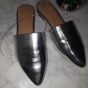Target | Shoes | New Ande A W Y Metallic Silver Mules Sz 6 | Poshmark